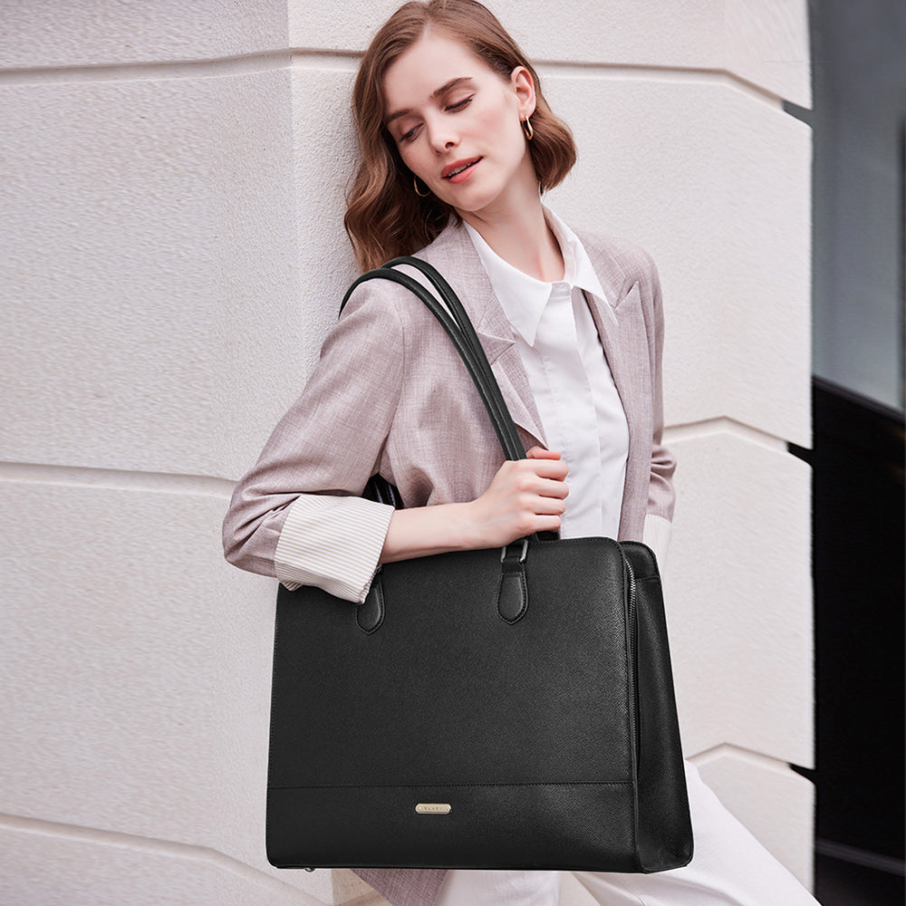 Lauren Designer Leather Briefcase For Women For Commuting | CLUCI